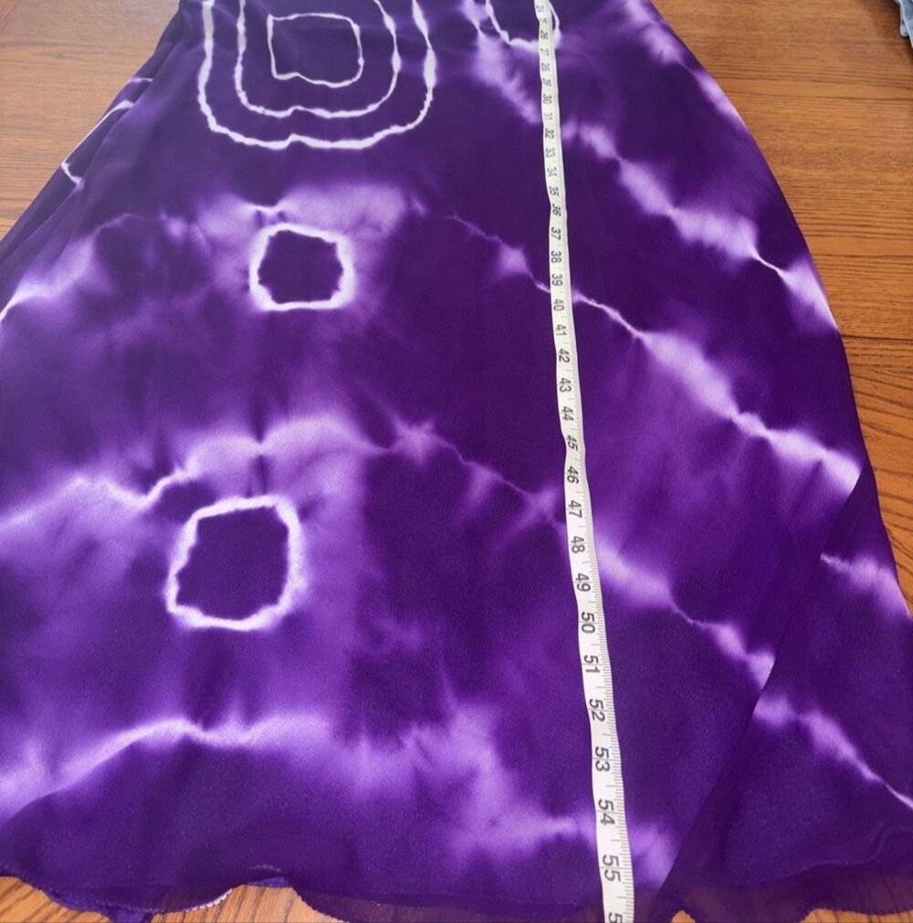 Handmade | Dresses | Vtg 7s Purple Batik Bullseye Sheer Overlay Aline ...